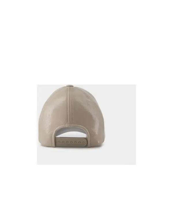 COURREGES Logo-embroidered Patent Cap - Nude
