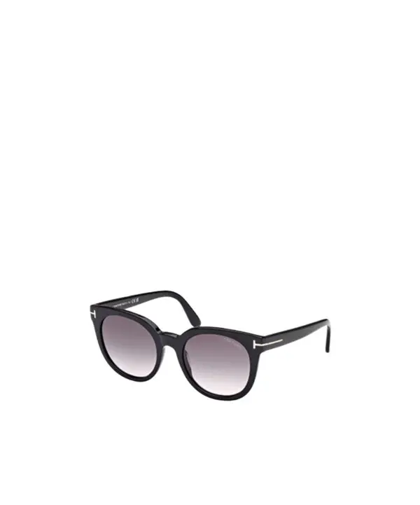 TOM FORD Moira Round Frame Sunglasses - Black