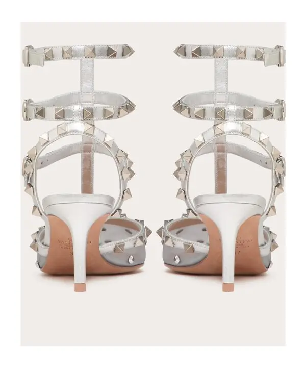 Valentino Garavani Rockstud Mesh Pump With Crystals And Straps 65mm