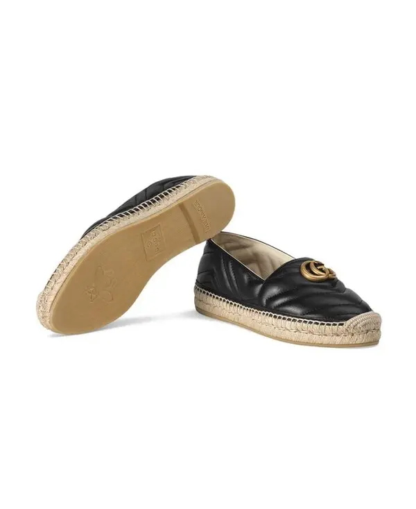 Gucci Leather Espadrille With Double G