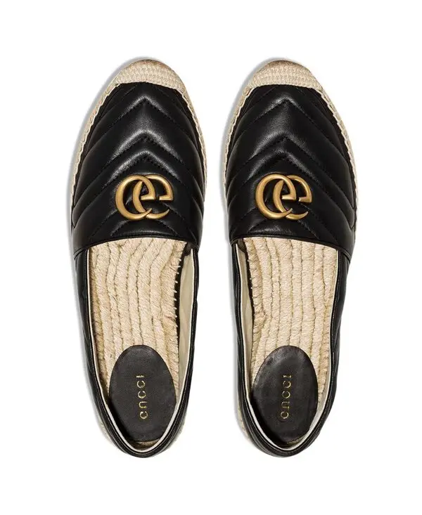 Gucci Leather Espadrille With Double G