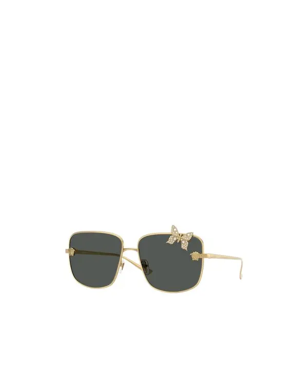 Versace Embellished Square Frame Sunglasses