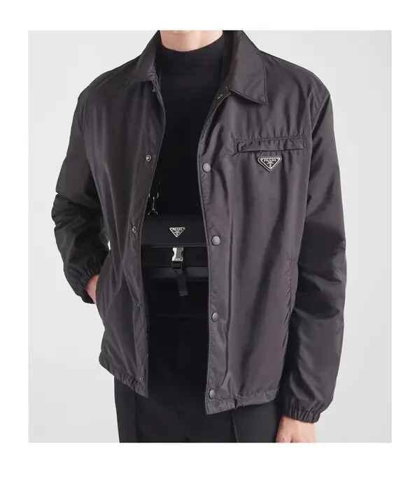 Prada Logo Plaque Blouson Jacket
