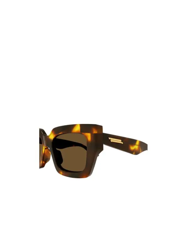 Bottega Veneta Rectangle Frame Sunglasses - Brown