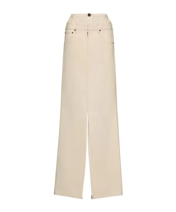 MAISON MARGIELA Belted Denim Midi Skirt