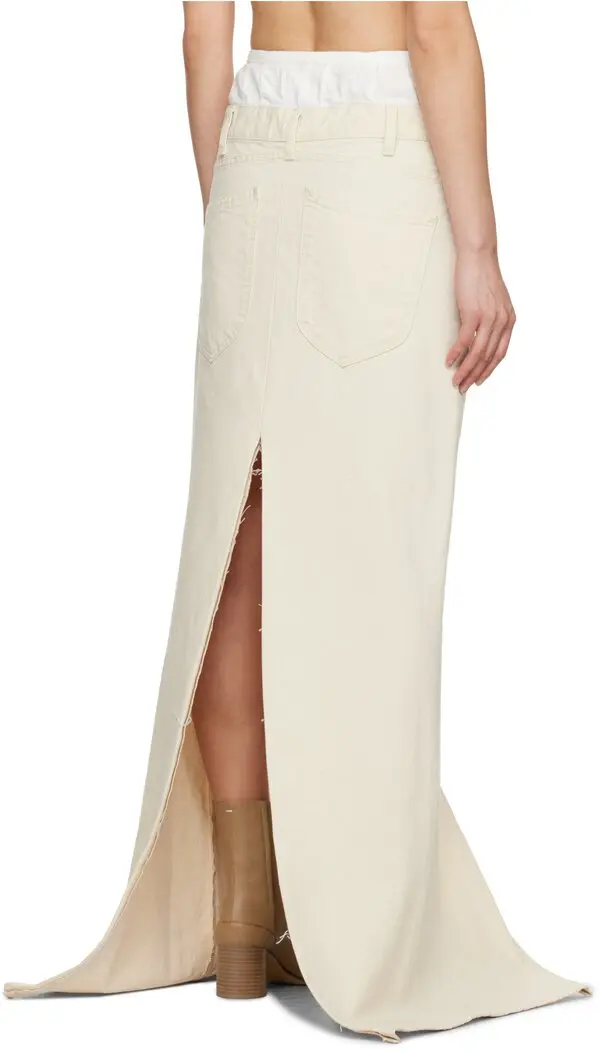 MAISON MARGIELA Belted Denim Midi Skirt