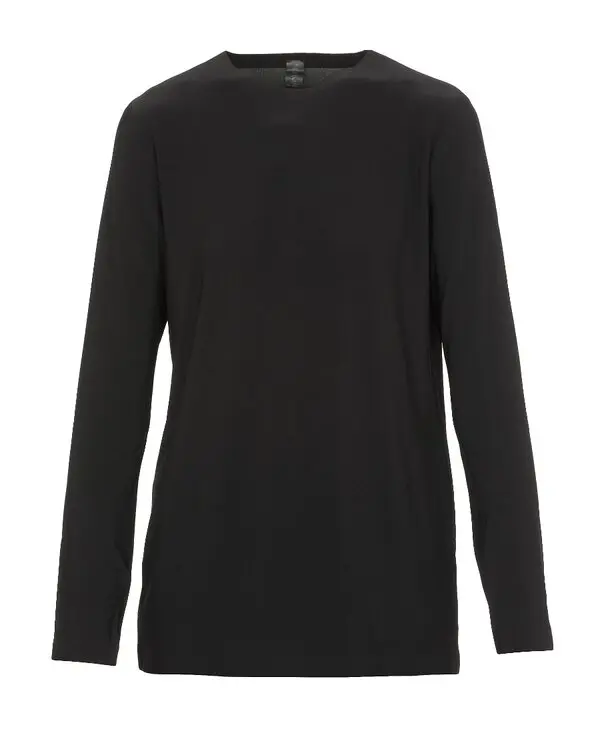 Norma Kamali Long Sleeve Round Neck Top