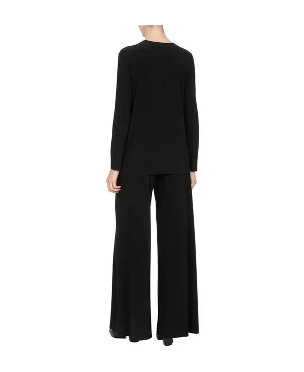 Norma Kamali Long Sleeve Round Neck Top