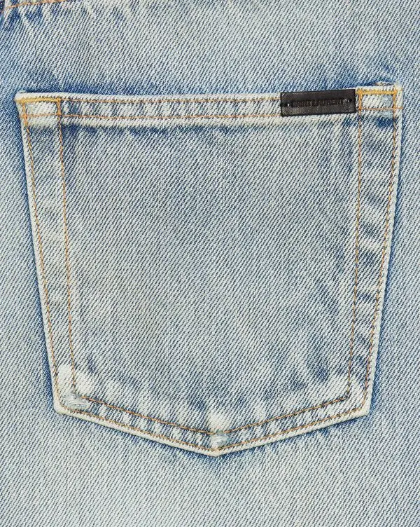 Saint Laurent Button Detailed Skinny Jeans
