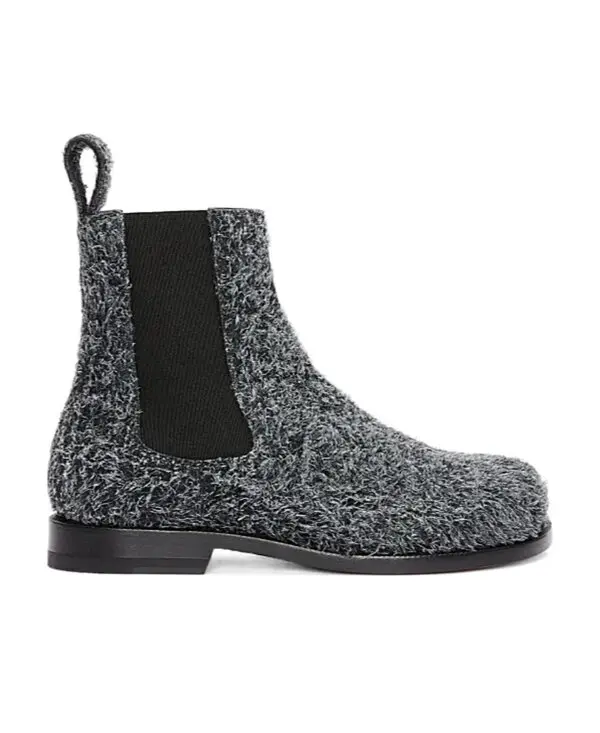 Loewe Brushed Campo Chelsea Boots - Charcoal-grey