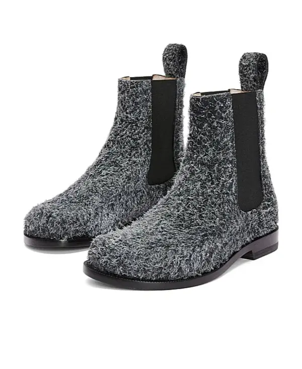 Loewe Brushed Campo Chelsea Boots - Charcoal-grey