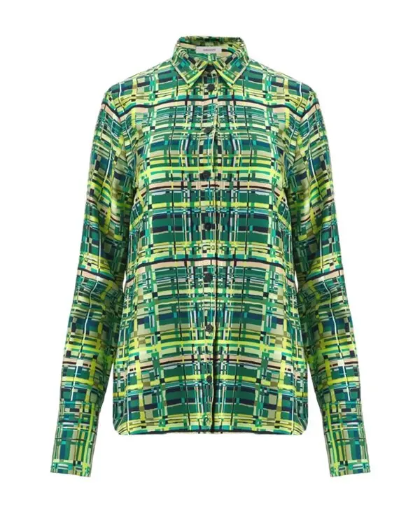 FERRAGAMO Checked Satin Shirt