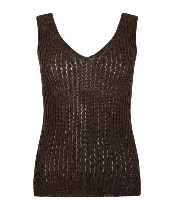Max Mara Vicini Sleeveless Knitted Top - Black
