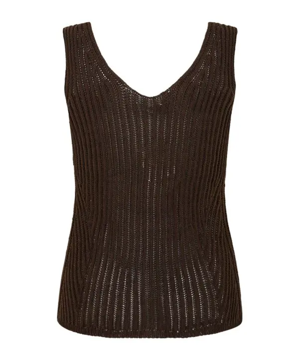 Max Mara Vicini Sleeveless Knitted Top - Black
