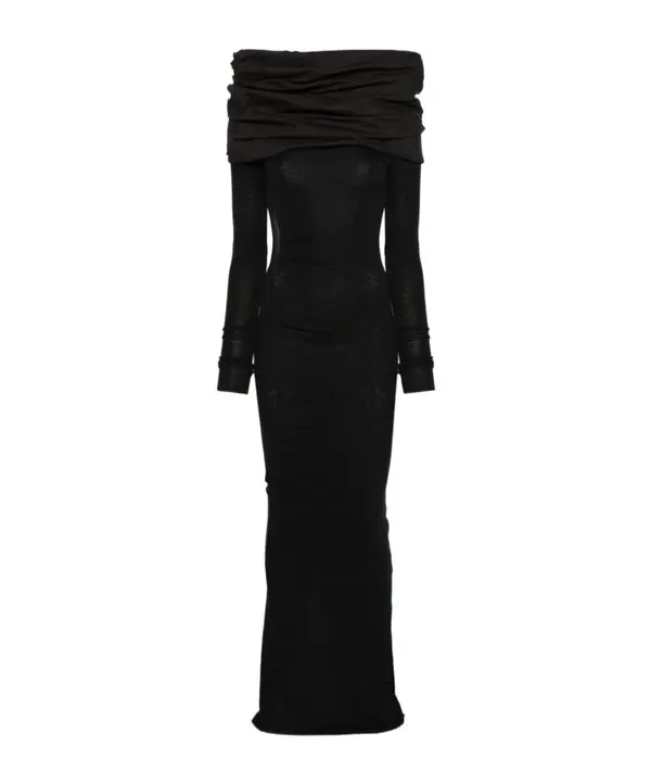 ENTIRE STUDIOS Off-shoulder Long Dress - Black
