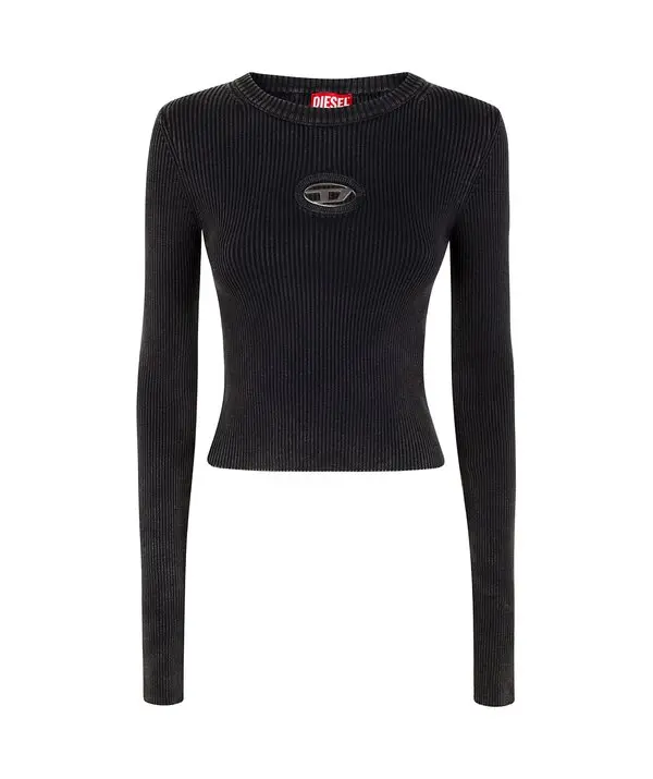 DIESEL® Logo Plaque Crew Neck Top