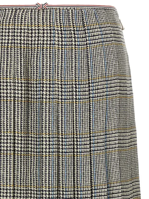 Thom Browne Pleated Plaid Skirt