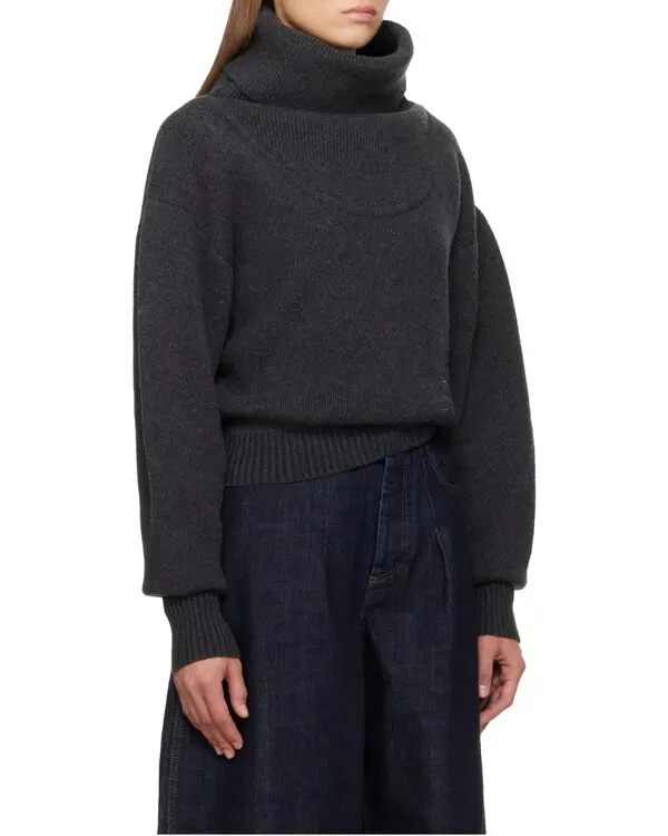 Jacquemus The Pallone Turtleneck Knitted Sweater - Black