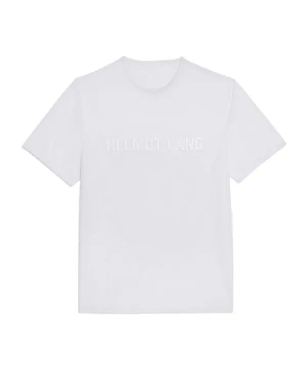 Helmut Lang Logo Printed Sheer Crewneck T-shirt - White