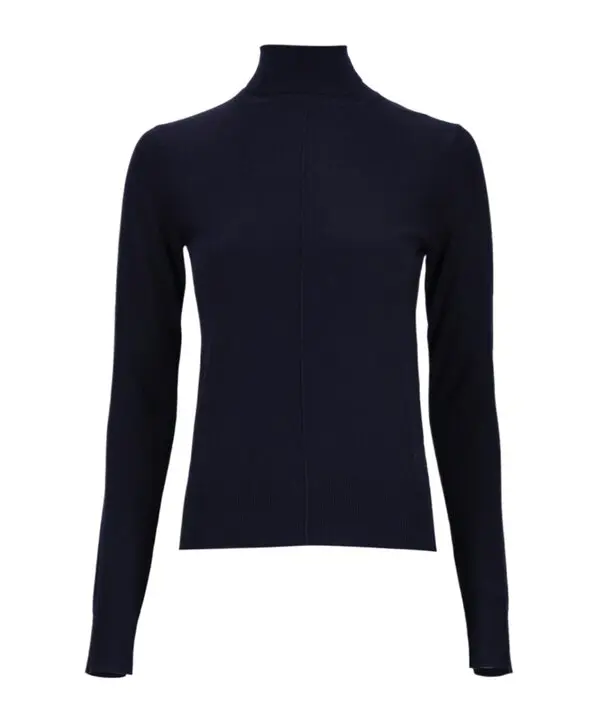 Chloé Logo Embroidered Turtleneck Knit Jumper - Black