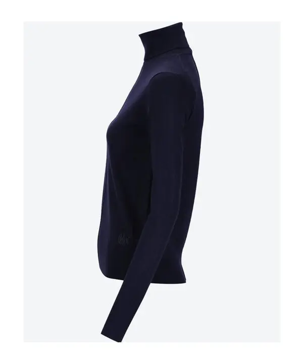 Chloé Logo Embroidered Turtleneck Knit Jumper - Black