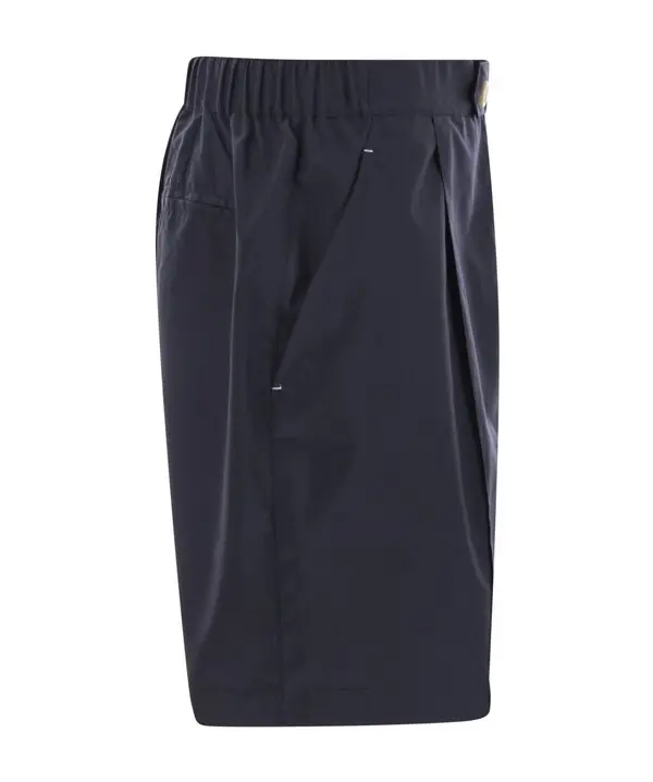 Brunello Cucinelli Logo Detailed Bermuda Shorts - Black