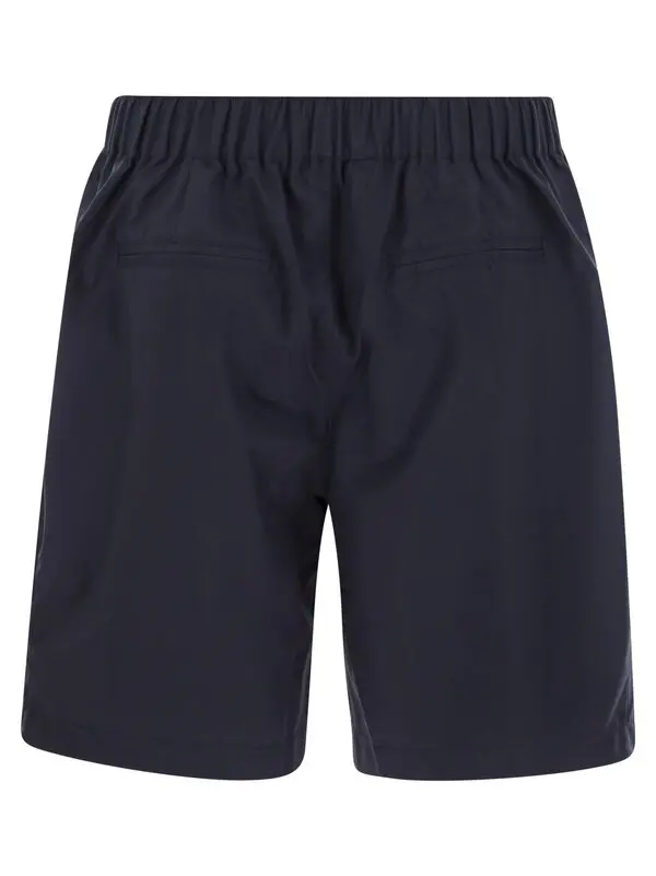 Brunello Cucinelli Logo Detailed Bermuda Shorts - Black