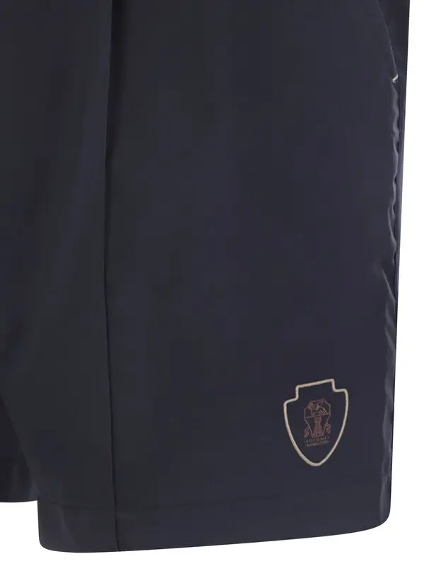 Brunello Cucinelli Logo Detailed Bermuda Shorts - Black