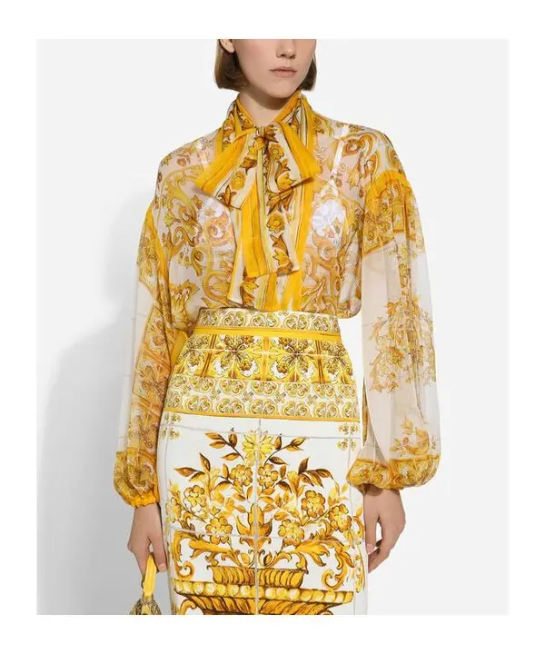 Dolce & Gabbana Majolica Print Blouse