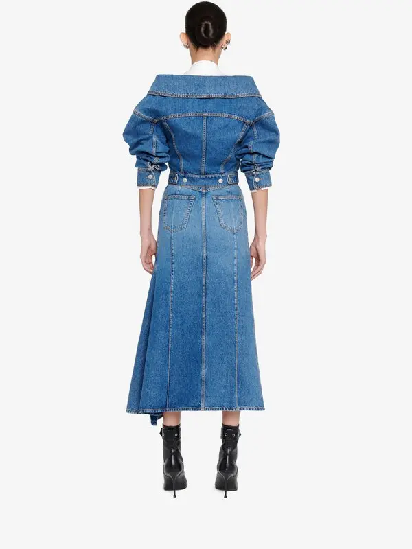 Alexander McQueen Cropped Denim Jacket