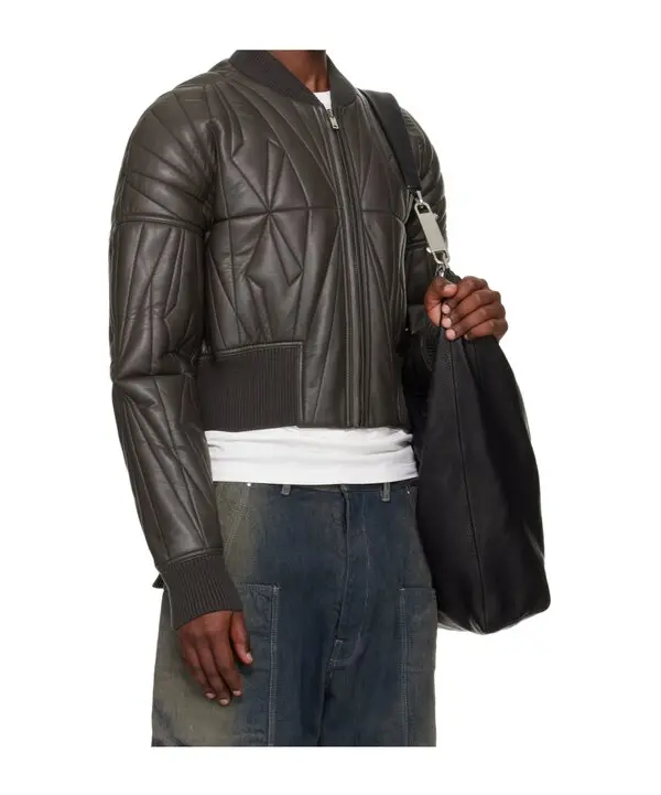 Moncler Quilted Leather Zip-up Jacket