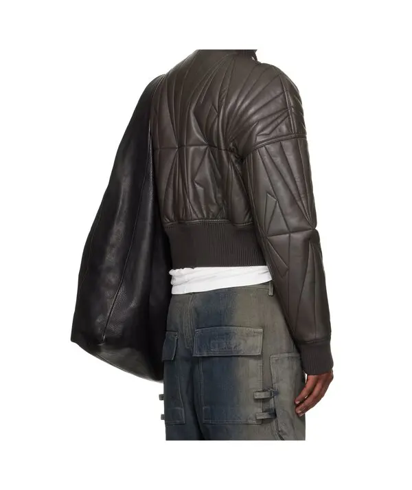 Moncler Quilted Leather Zip-up Jacket