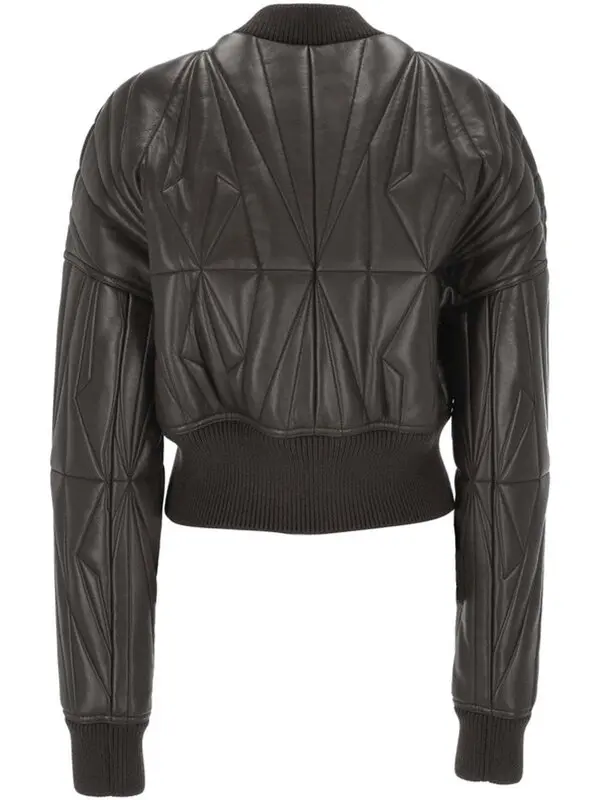 Moncler Quilted Leather Zip-up Jacket