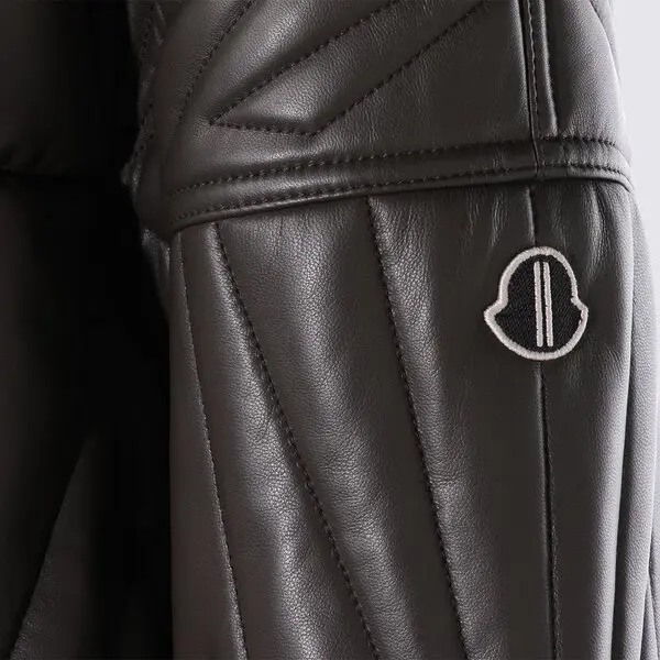 Moncler Quilted Leather Zip-up Jacket