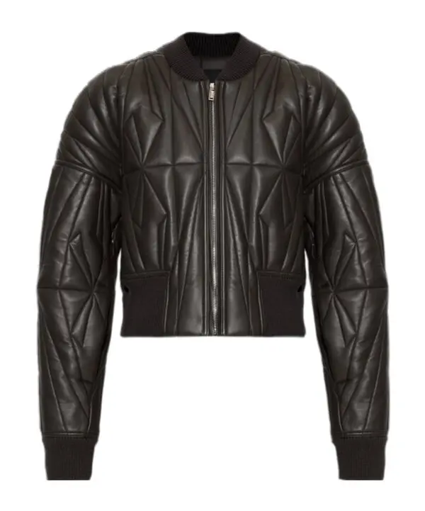 Moncler Quilted Leather Zip-up Jacket - No