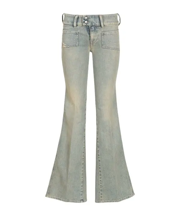 DIESEL® High-rise Bootcut Jeans With Double-button Placket