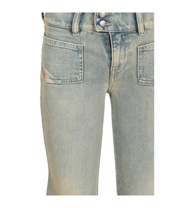 DIESEL® High-rise Bootcut Jeans With Double-button Placket