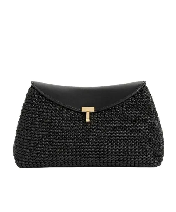 TOTEME Woven Shoulder Bag - Black