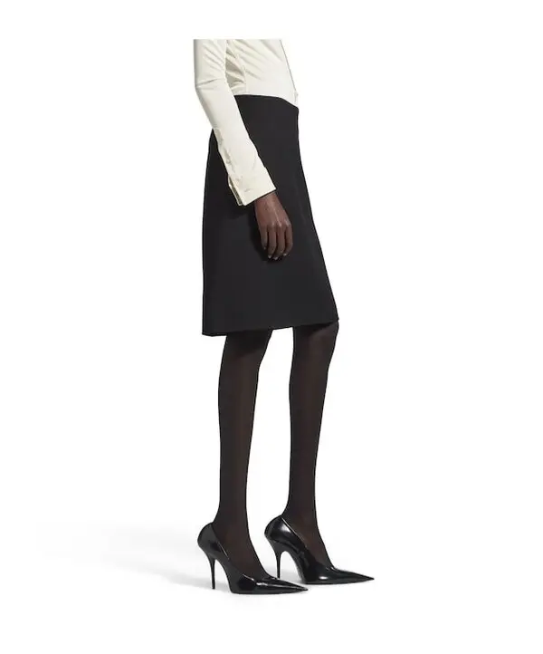 Balenciaga Midi Skirt With Back Zip And Hook Closure