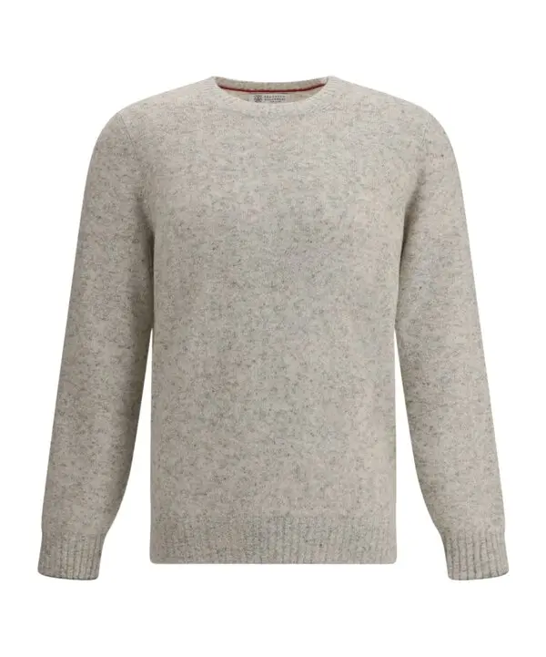Brunello Cucinelli Crewneck Knitted Jumper - Light Gray