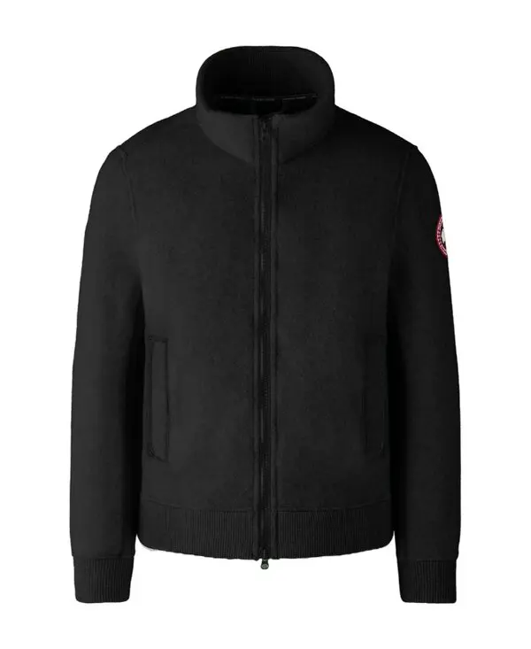 Canada Goose Lawson Fleece Zip-up Jacket With Logo Patch - Black