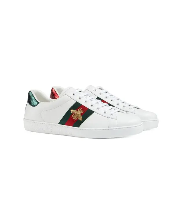 Gucci Ace Embroidered Sneakers - White