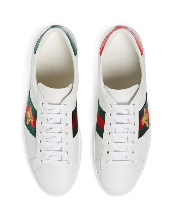 Gucci Ace Embroidered Sneakers - White