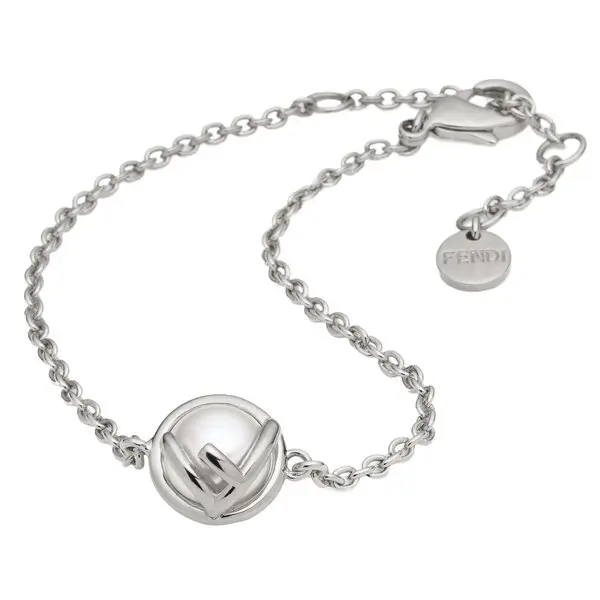 Fendi F Is " Pearl Bracelet - Silver