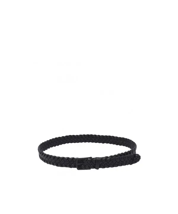 Bottega Veneta Woven Buckle Belt - Black