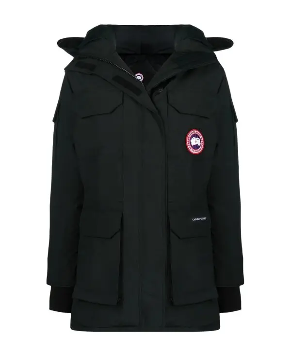 Canada Goose Hooded Down Parka With Logo Patch