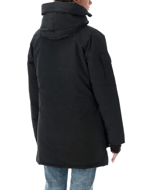 Canada Goose Hooded Down Parka With Logo Patch