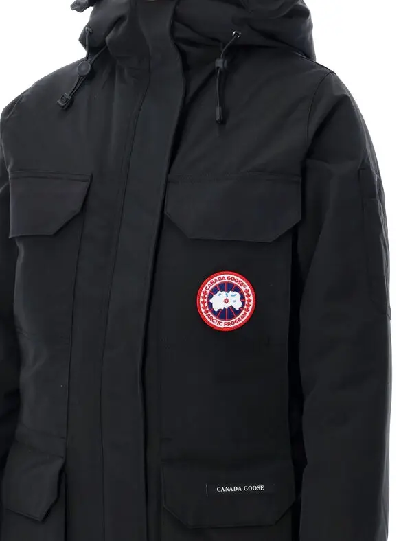 Canada Goose Hooded Down Parka With Logo Patch