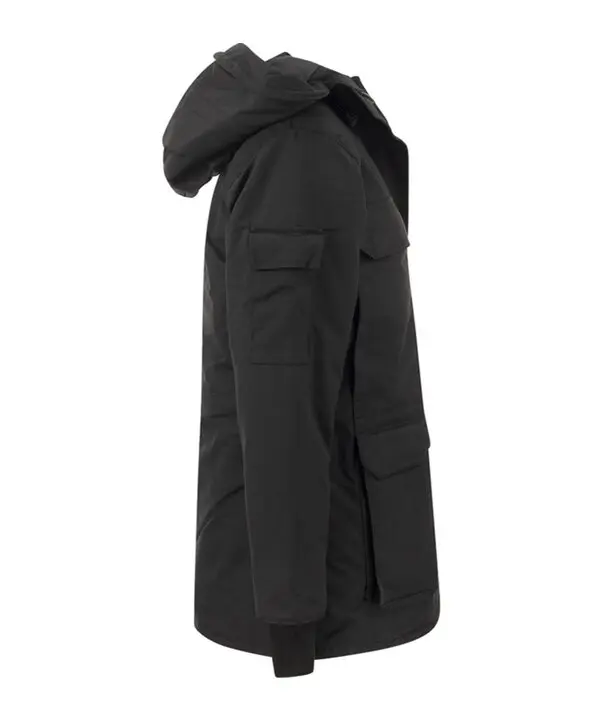 Canada Goose Hooded Down Parka With Logo Patch