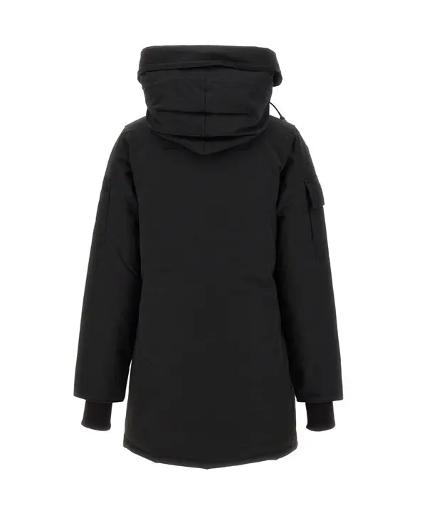 Canada Goose Hooded Down Parka With Logo Patch
